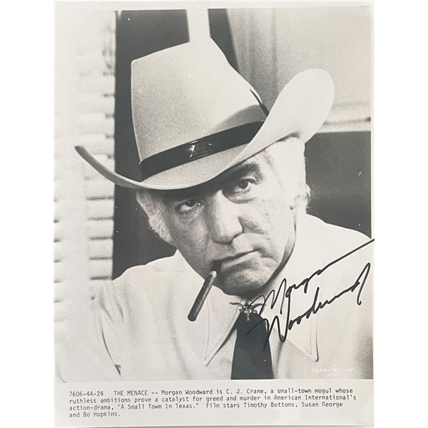 The Menace Morgan Woodward signed movie photo. 8x1
