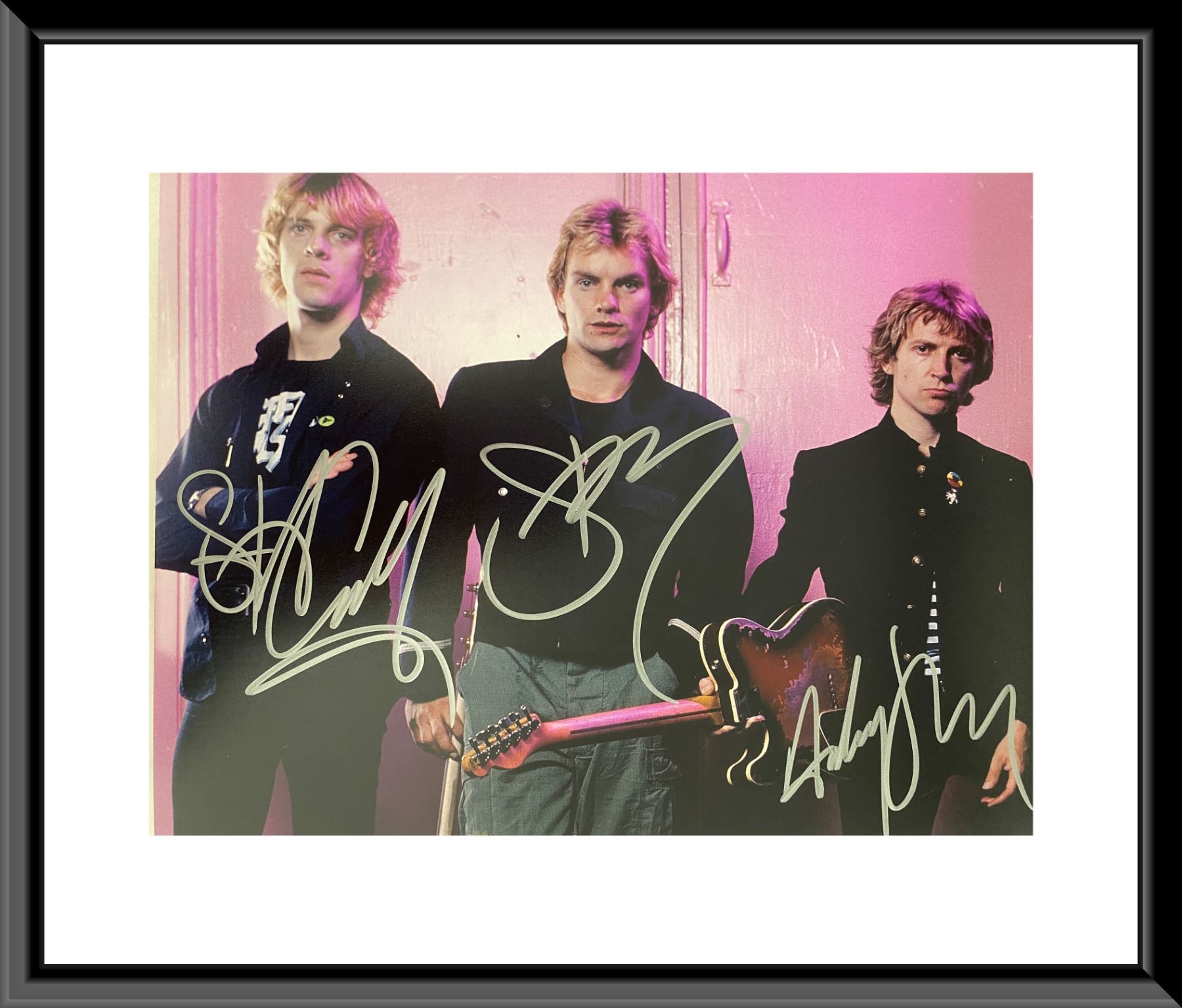 The Police band signed photo autographed by Sting,
