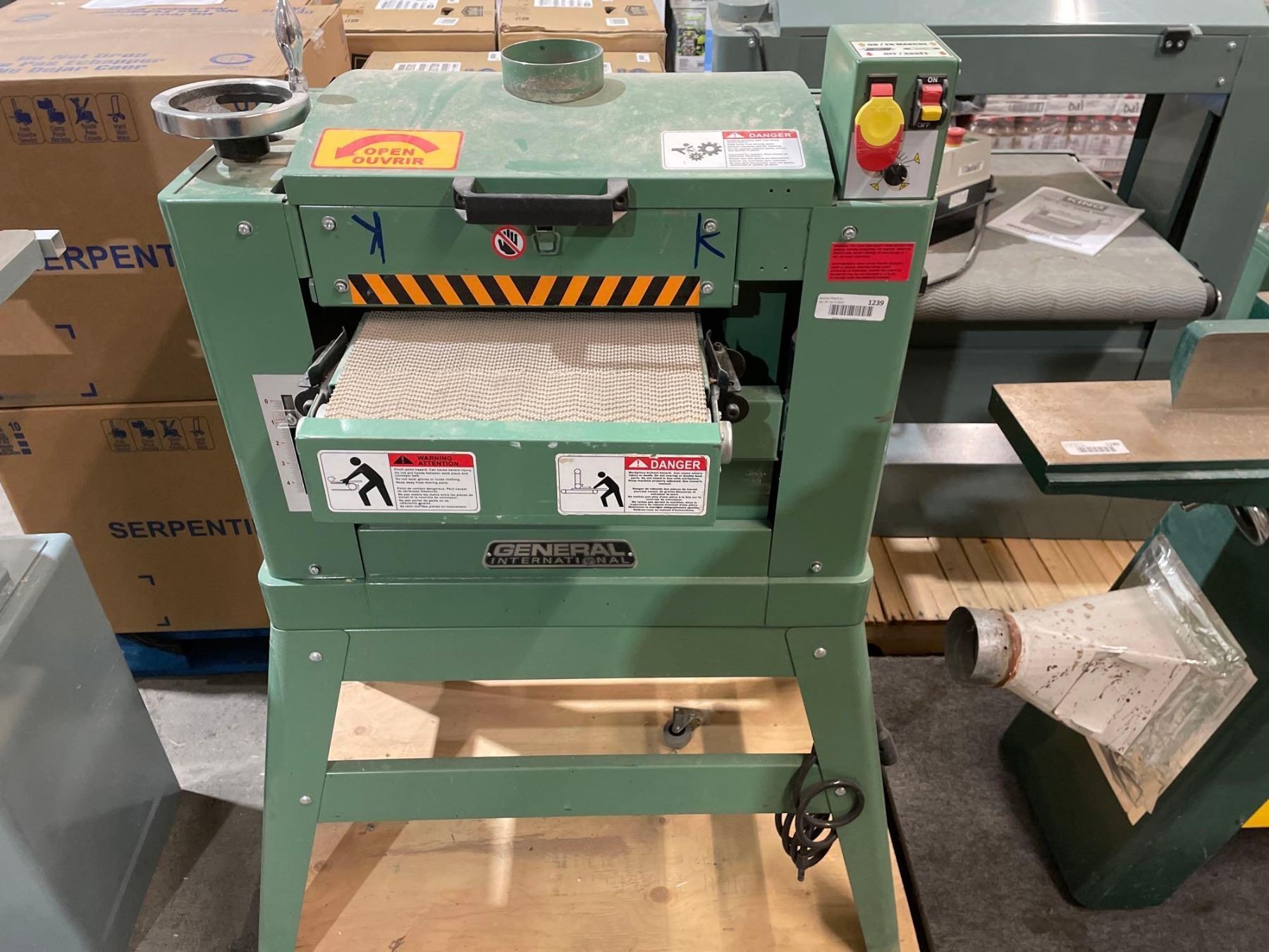 General Model 15-155M1 Pass Through 110V Drum Sander - School Board Asset - A D Auction Depot Inc.