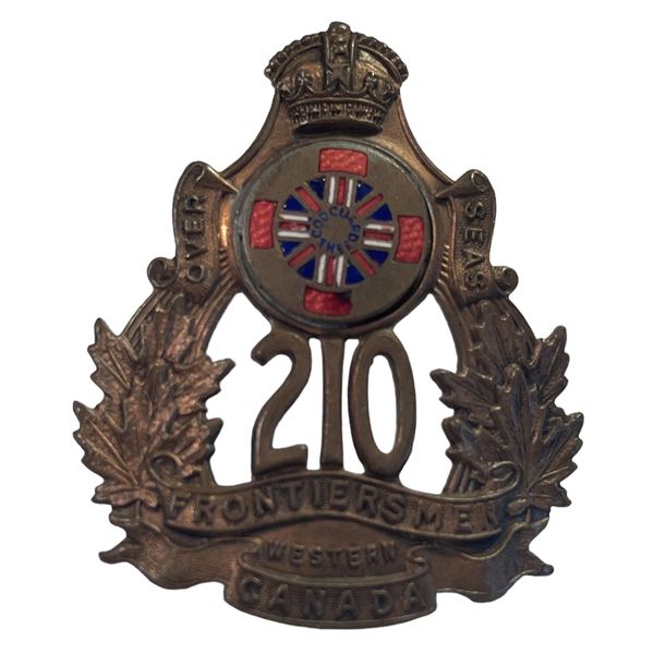 WW1 CEF 210th Battalion, Frontiersmen, Cap Badge