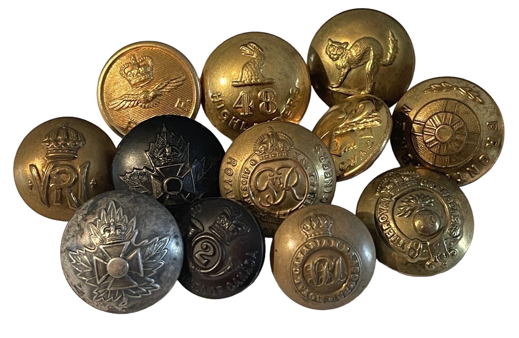 Lot of Canadian Military Uniform Buttons
