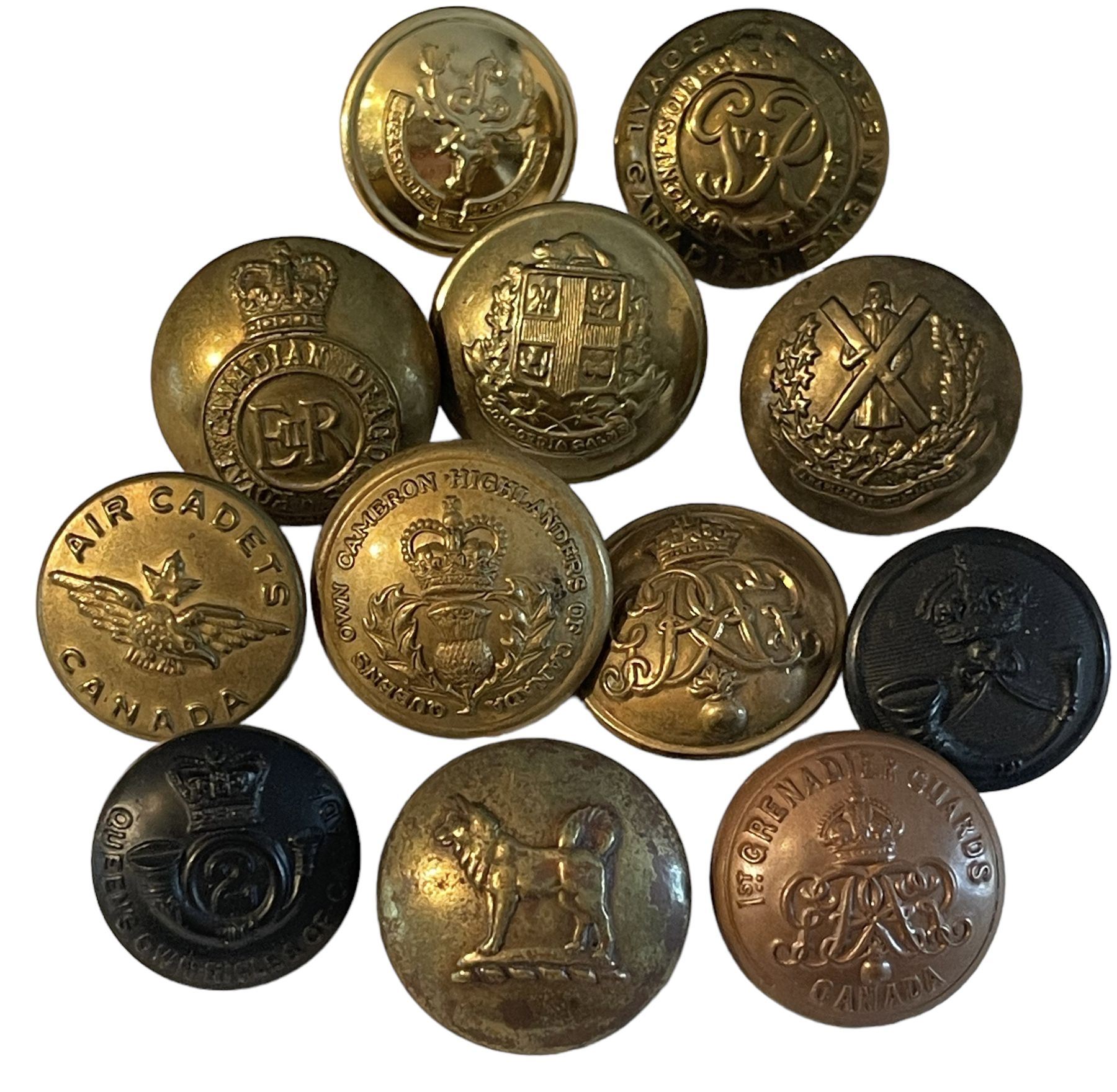 Lot of Canadian Military Uniform Buttons
