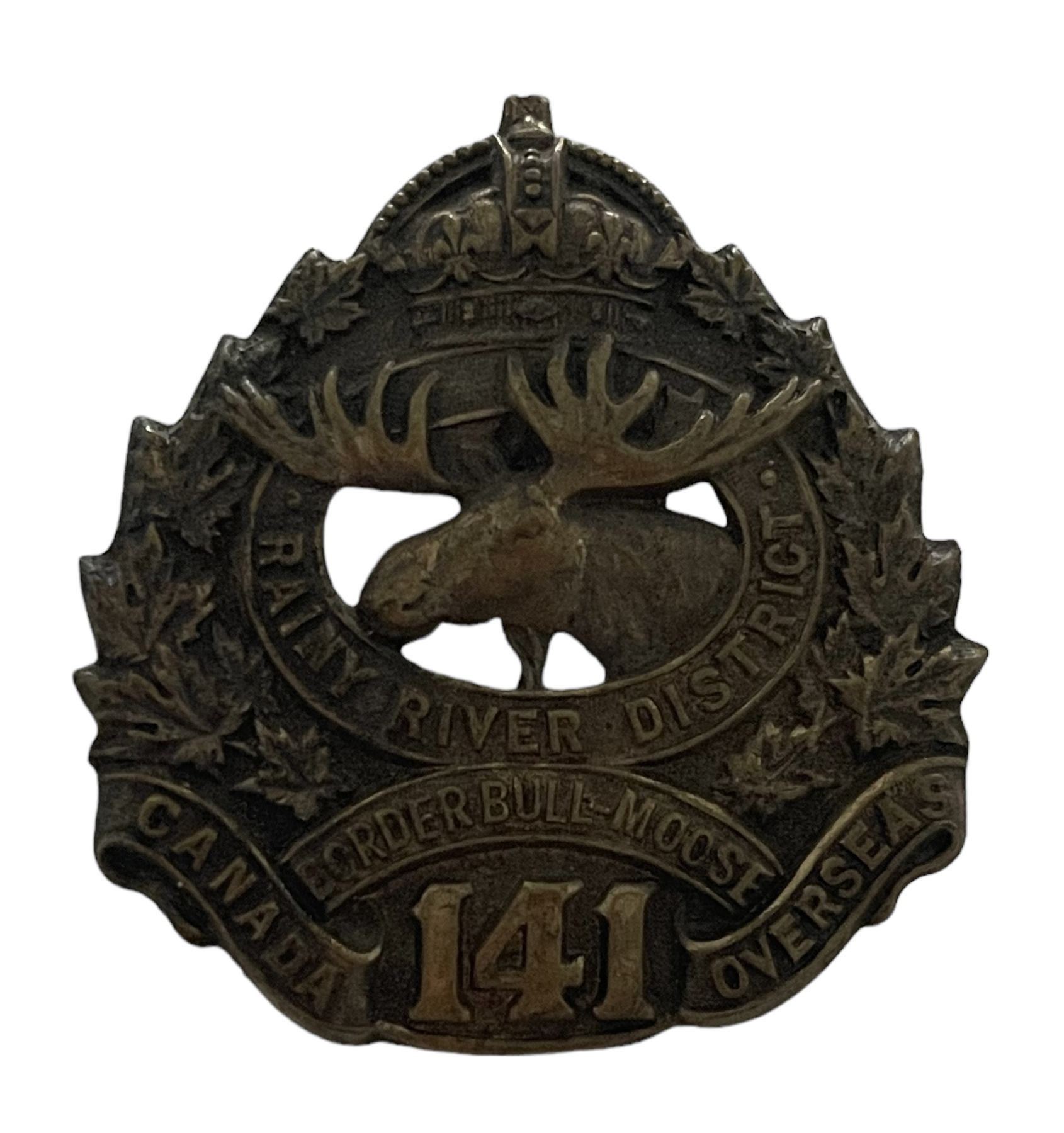 WW1 CEF 141st Battalion, Rainy River, Cap Badge