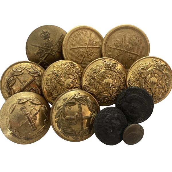 Lot of Canadian Military Uniform Buttons