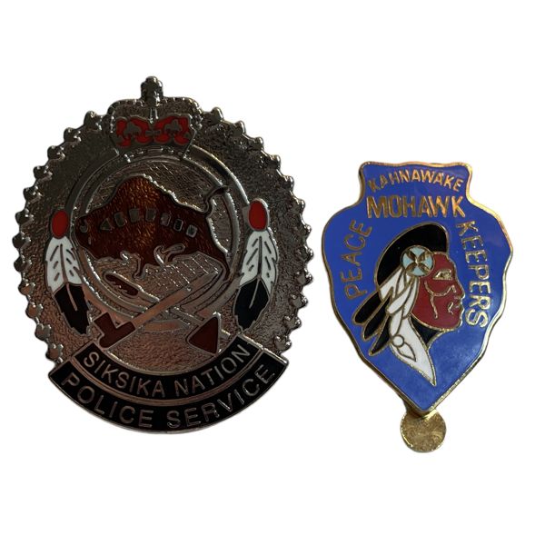 Native / Tribal Siksika Nation Police & Kahnawake Mohawk Peace Keepers ...