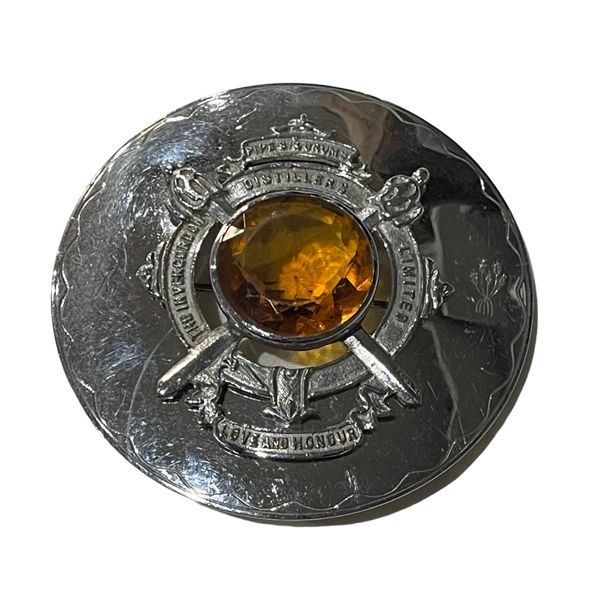 Ivergordon Distillers Pipe Band Plaid Brooch Badge