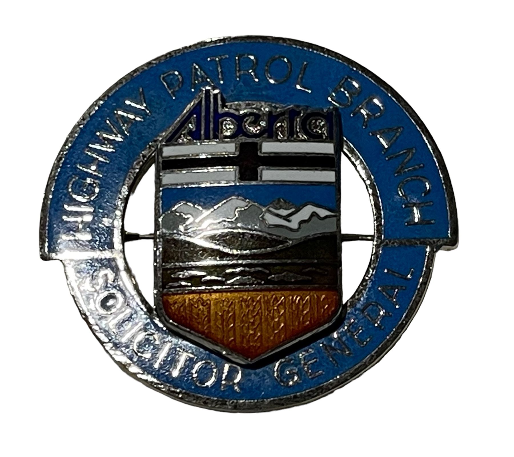 Alberta Solicitor General Highway Patrol Branch Cap Badge