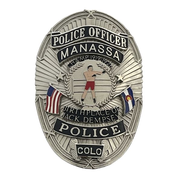 Manassa Colorado Police Badge Shield