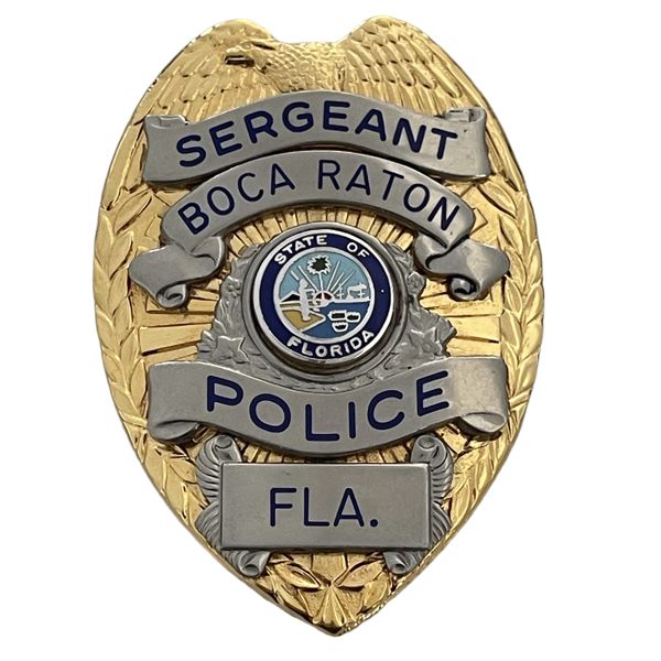Boca Raton Florida Police Sergeant Badge
