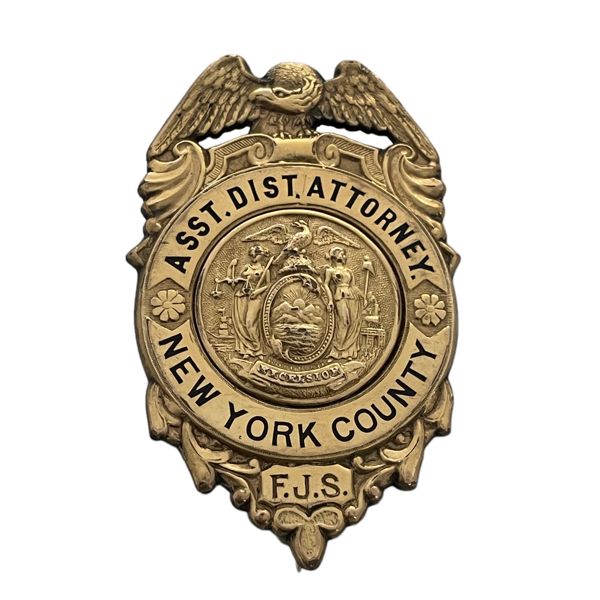 New York County Assistant District Attorney Badge
