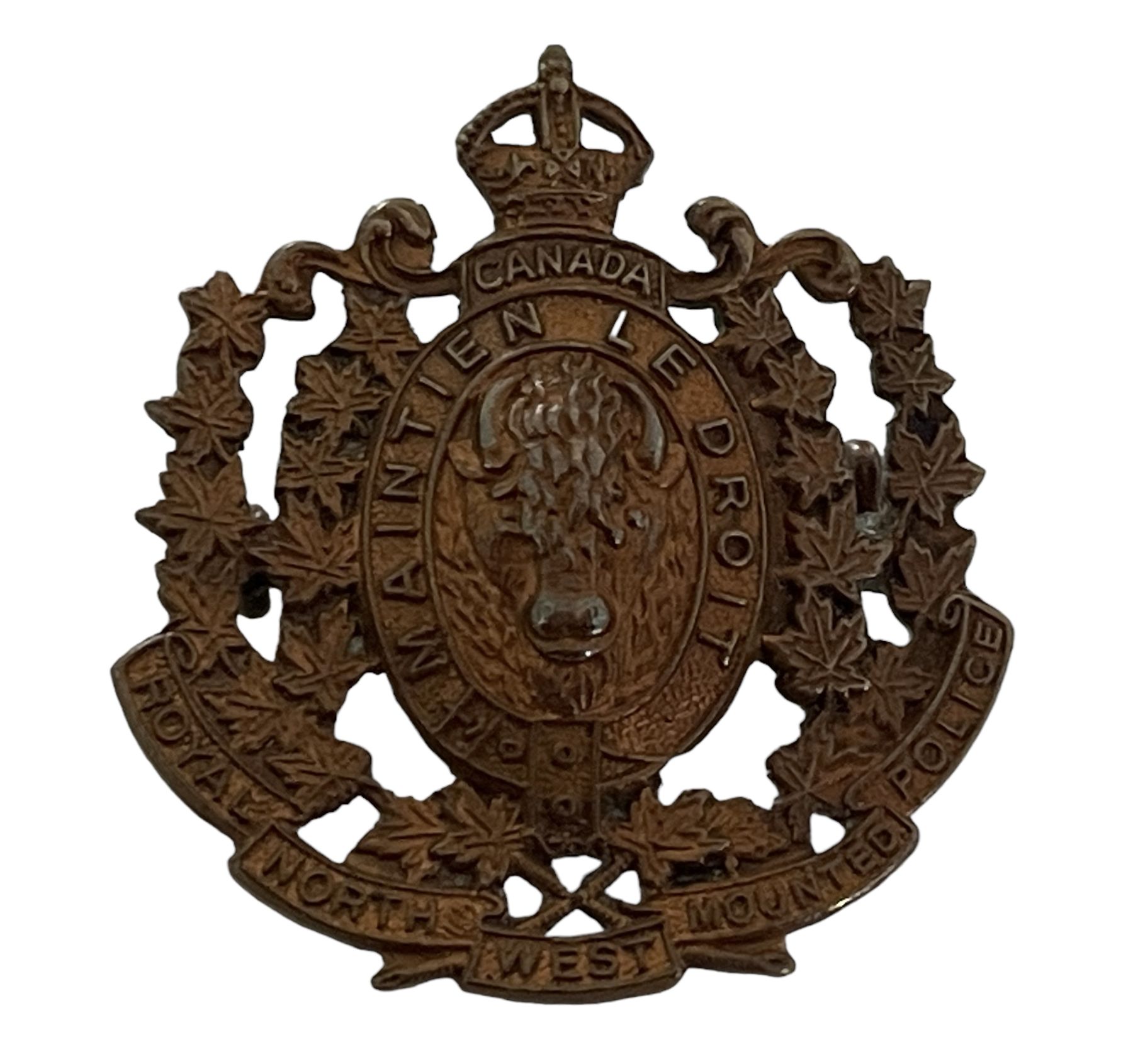RNWMP Royal North West Mounted Police Cap Badge
