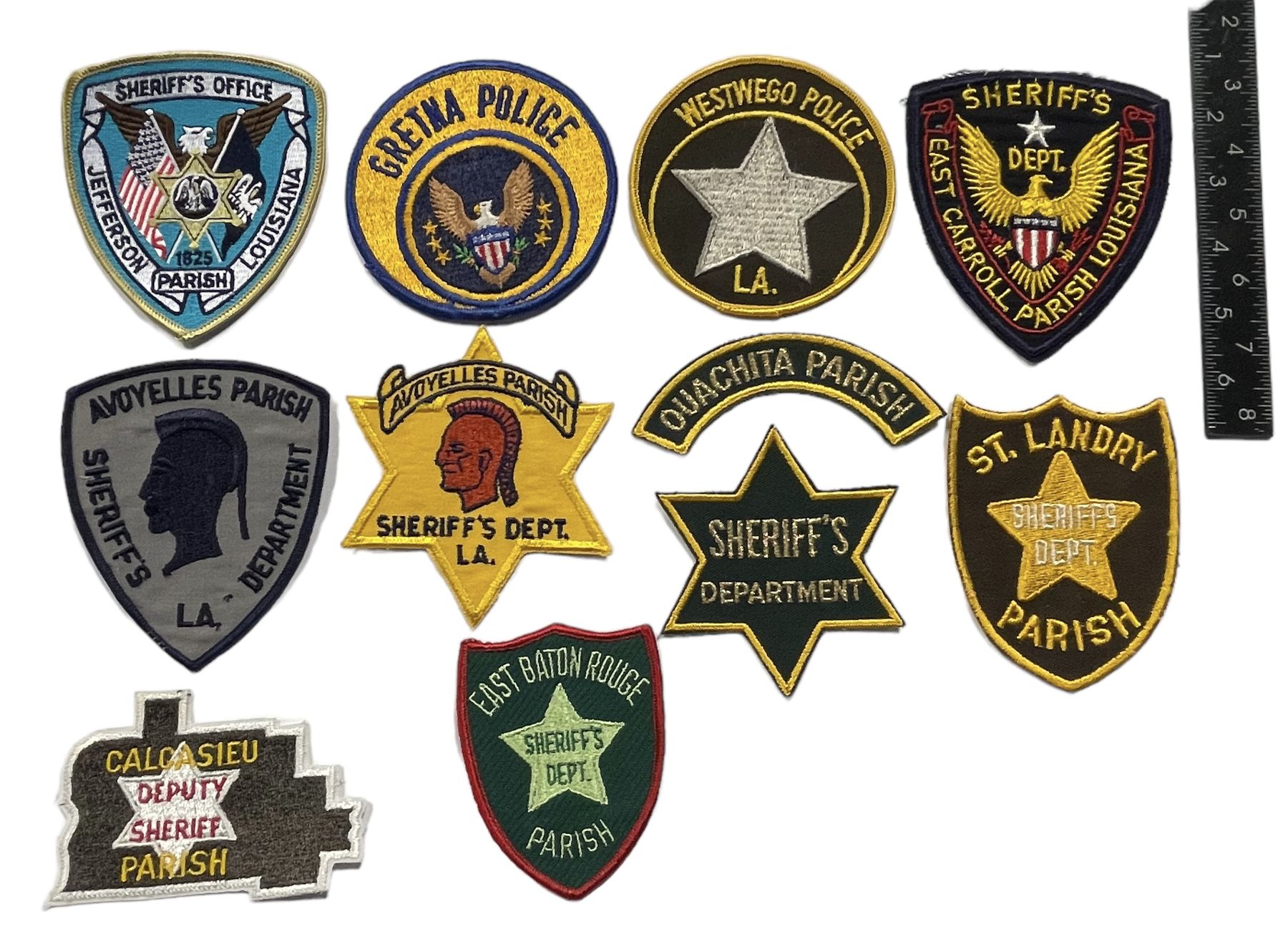 Lot of 10 Louisiana State Police Patches