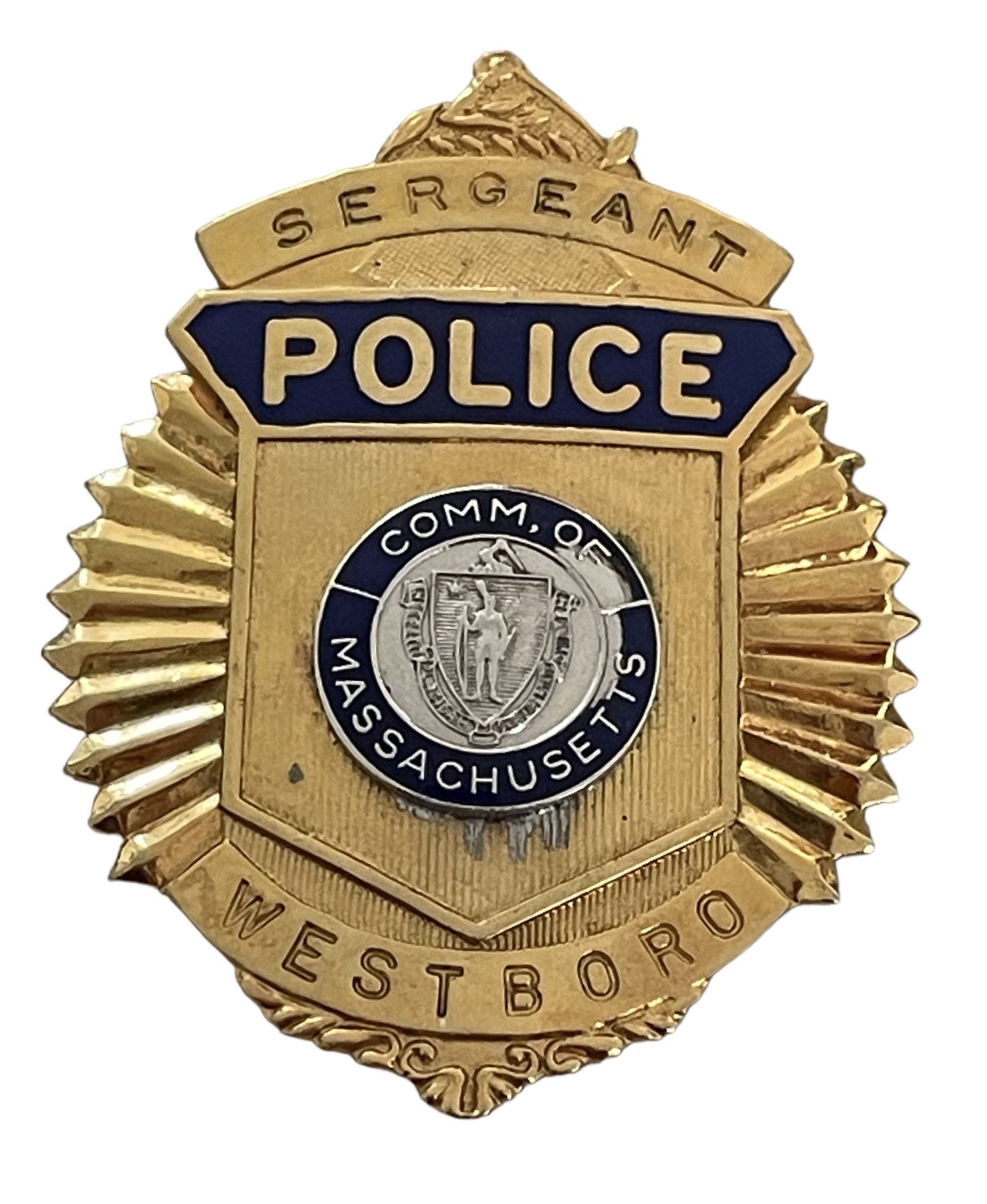 Westboro Massachusetts Police Sergeant Badge