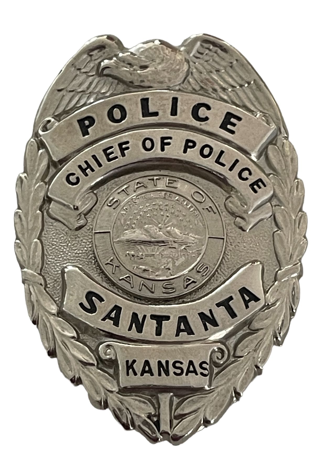 Santanta Kansas Police Chief Badge