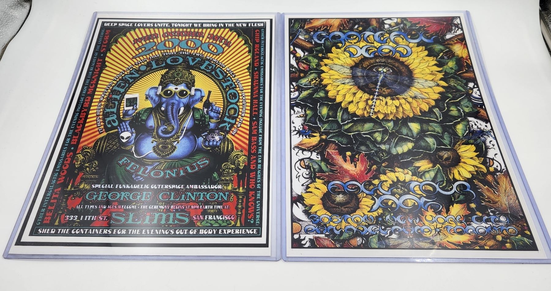 2 Afterthought Concert Posters 11" x 17" In Hard Plastic Cases