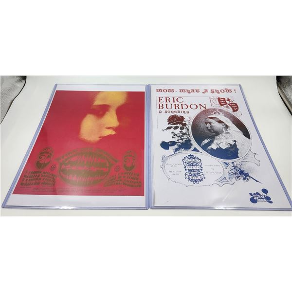 2 Afterthought Concert Posters 11" x 17" In Hard Plastic Cases