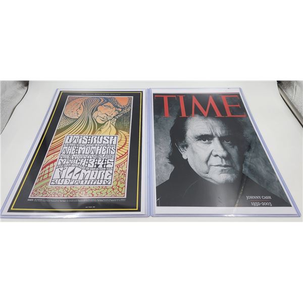 2 Afterthought Concert Posters 11" x 17" In Hard Plastic Cases