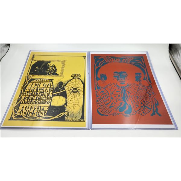 2 Afterthought Concert Posters 11" x 17" In Hard Plastic Cases