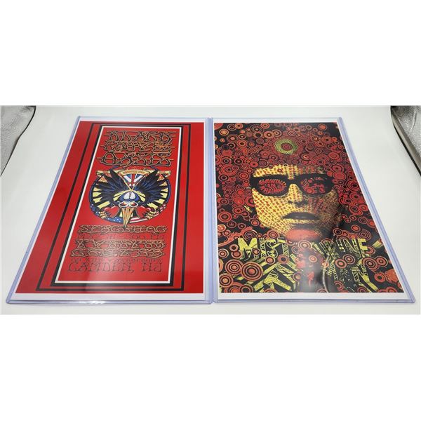 2 Afterthought Concert Posters 11" x 17" In Hard Plastic Cases