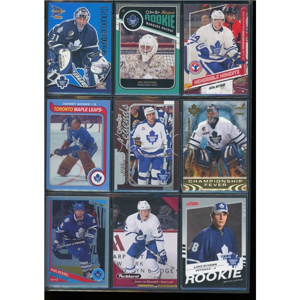 9 NHL Toronto Maple Leafs Rookie & Insert Cards