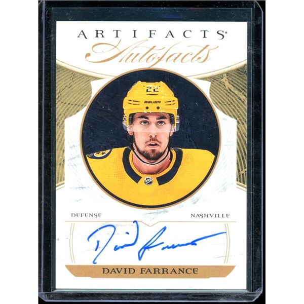 2022-23 Artifacts Autofacts #AFDF David Farrance