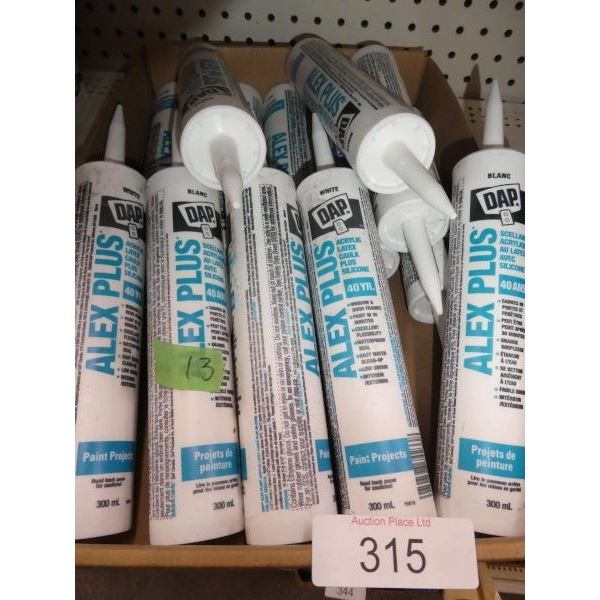 13 Boxes of DAP alex plus caulking