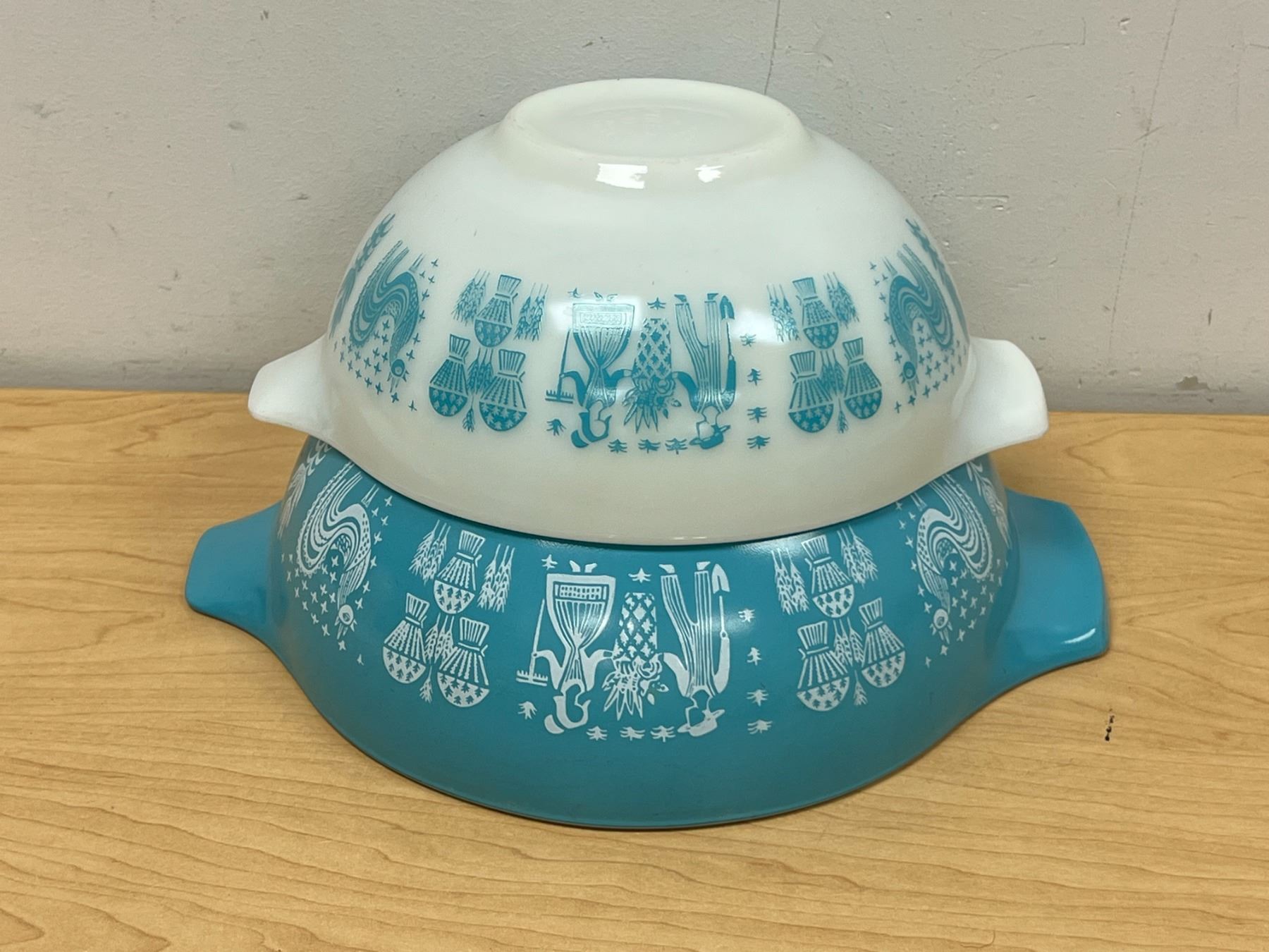 Vintage Pyrex Amish Butterprint Cinderella Nesting Mixing Bowls - 2.5 ...