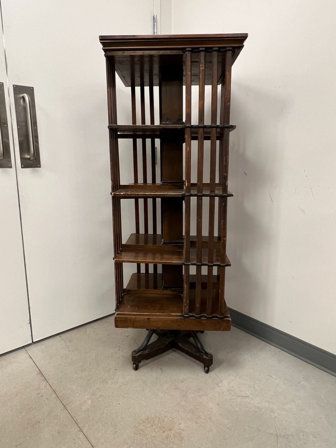 Antique John Danner Revolving Bookcase - Canton Ohio Approx: 23x23" & 61"T