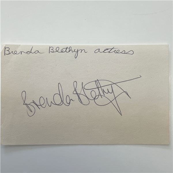 Actress Brenda Blethyn original signature