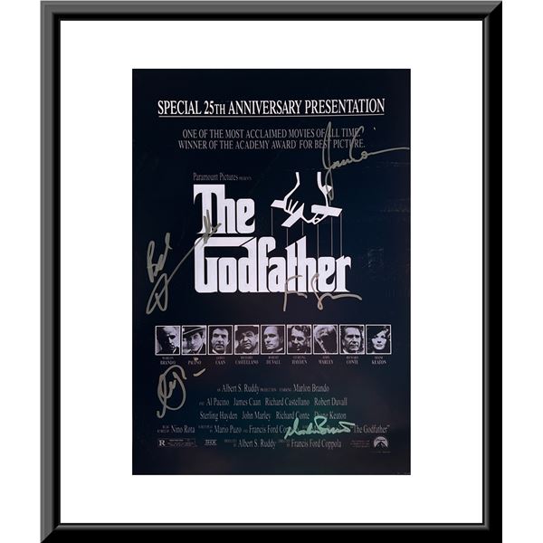 The Godfather cast signed mini poster