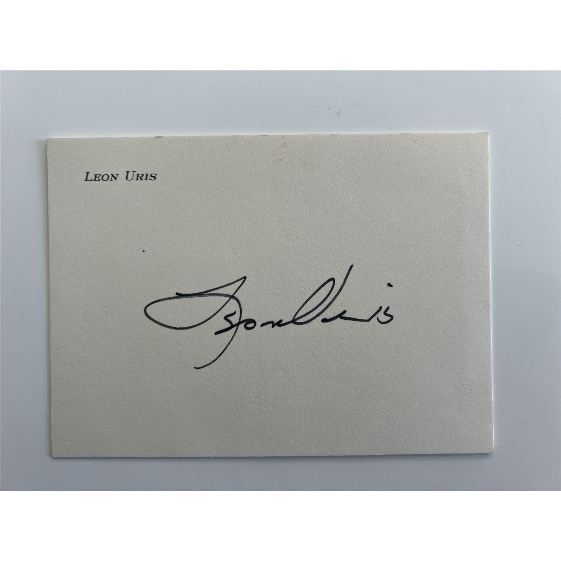 Leon Uris original signature