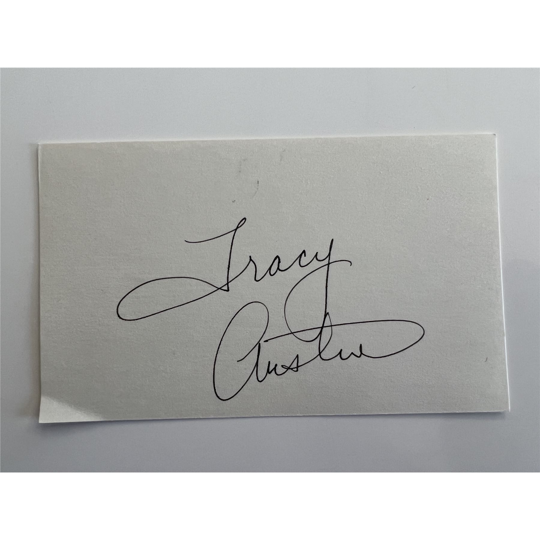 Tennis player Tracy Austin original signature