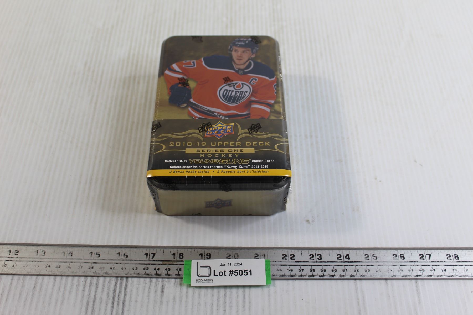 2018-19 Upper Deck Hockey Series One Collector Tin Box of (12) Packs of Cards - Young Guns ...