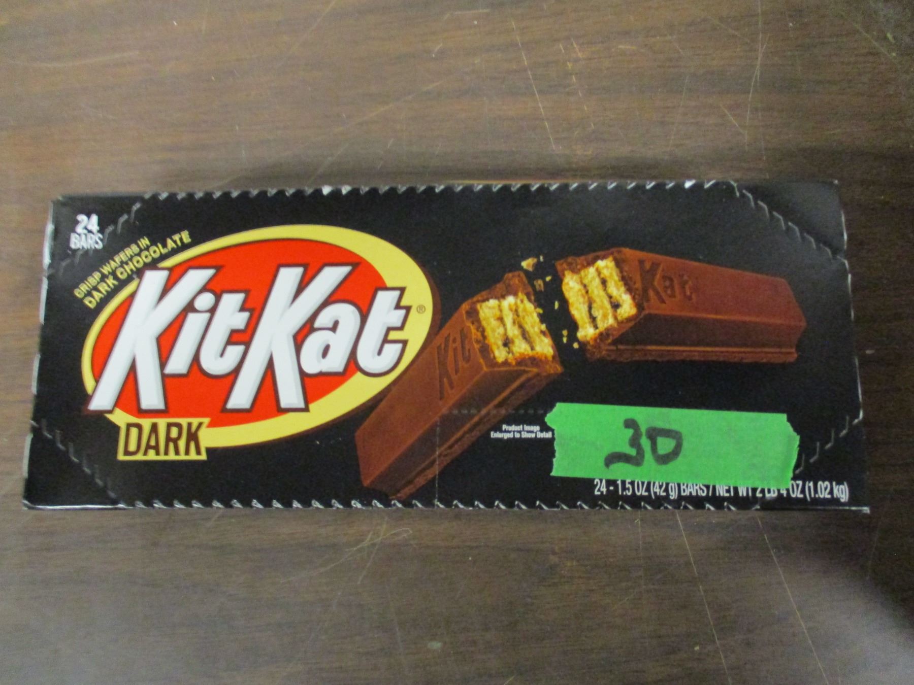 DARK CHOCOLATE KIT KAT BARS (24 BARS) - BOX