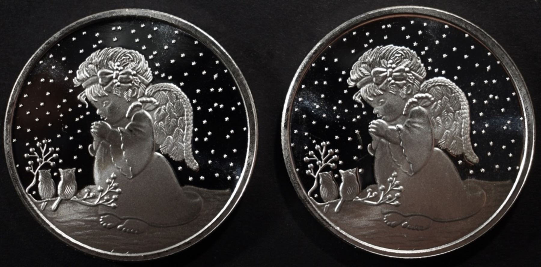(2) 1 OZ .999 SILVER 2023 ANGEL ROUNDS