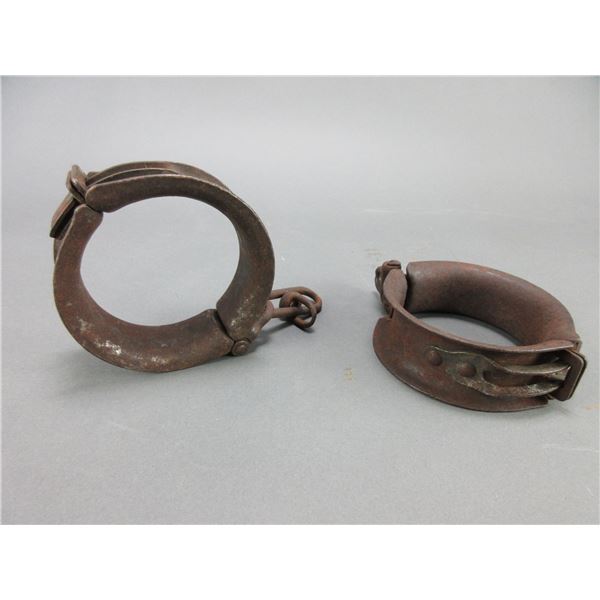 Antique Leg Shackles- C 1910- #510- 15"