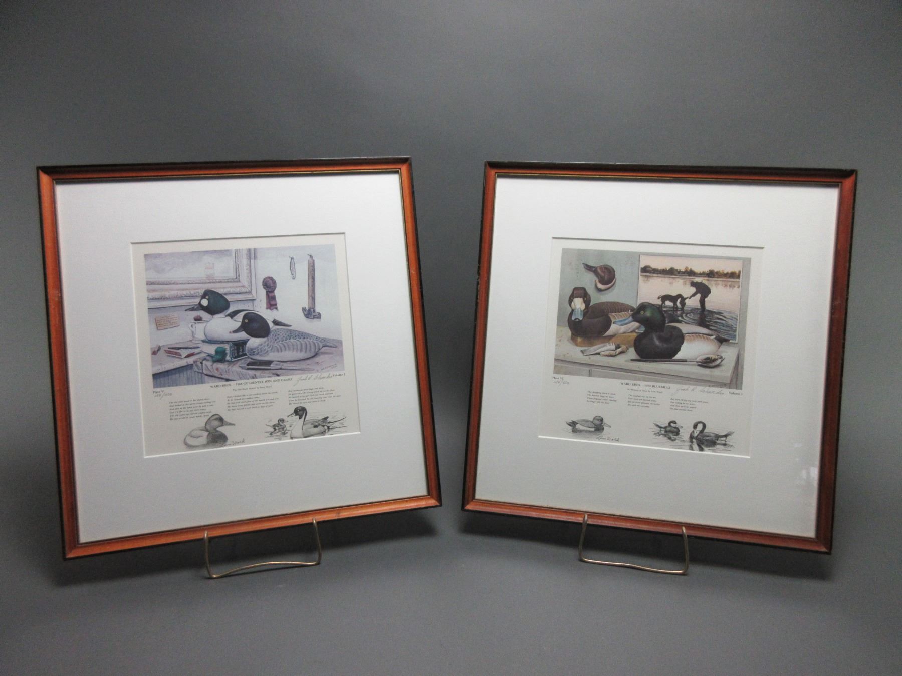 2 Signed And Numbered Ward Bros Decoy Prints- Print 1 1968 Goldeneye ...