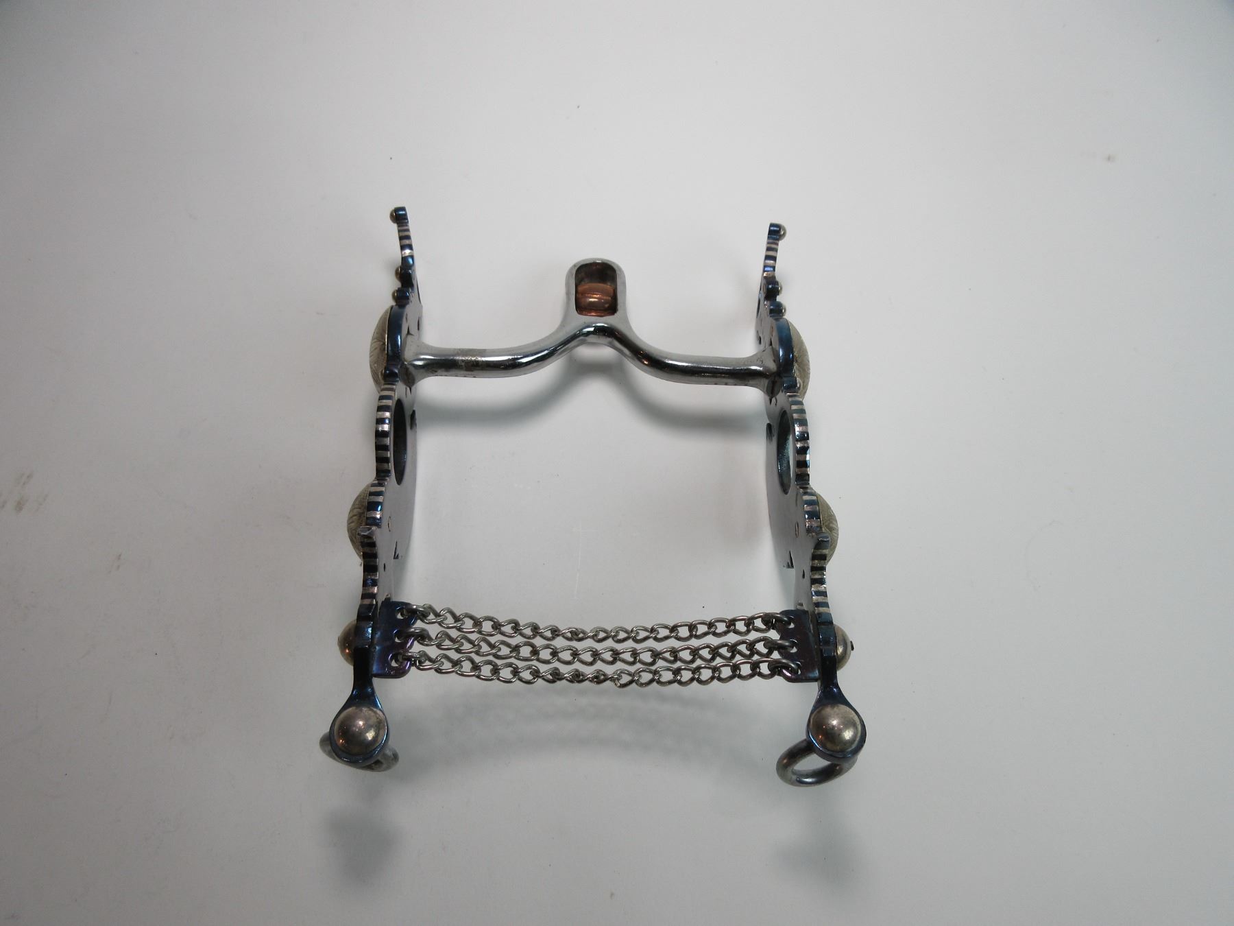 Marked El Gato Silver Inlaid Bit- Santa Barbara Cheek- Halfbreed Mouth ...