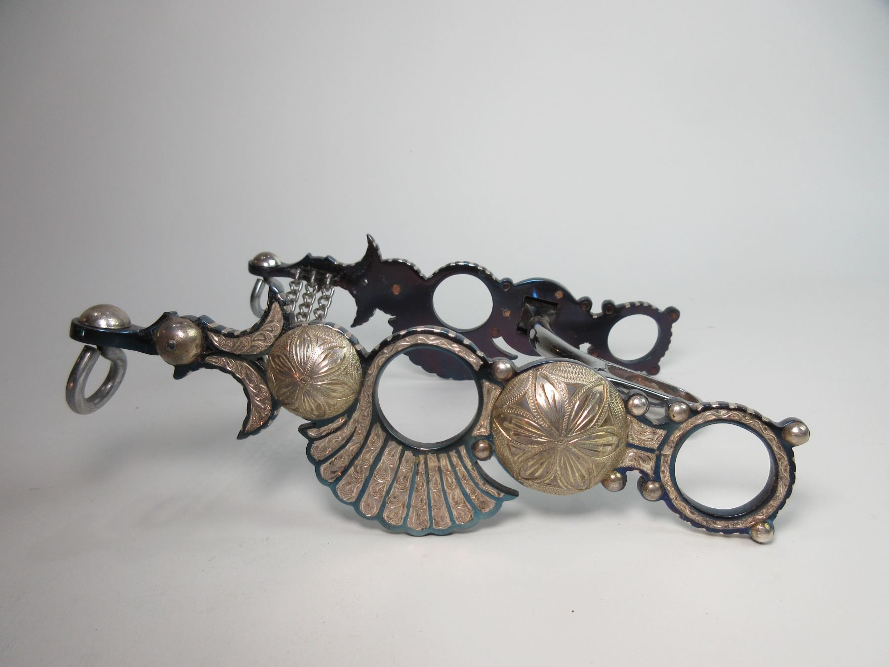 Marked El Gato Silver Inlaid Bit- Santa Barbara Cheek- Halfbreed Mouth ...