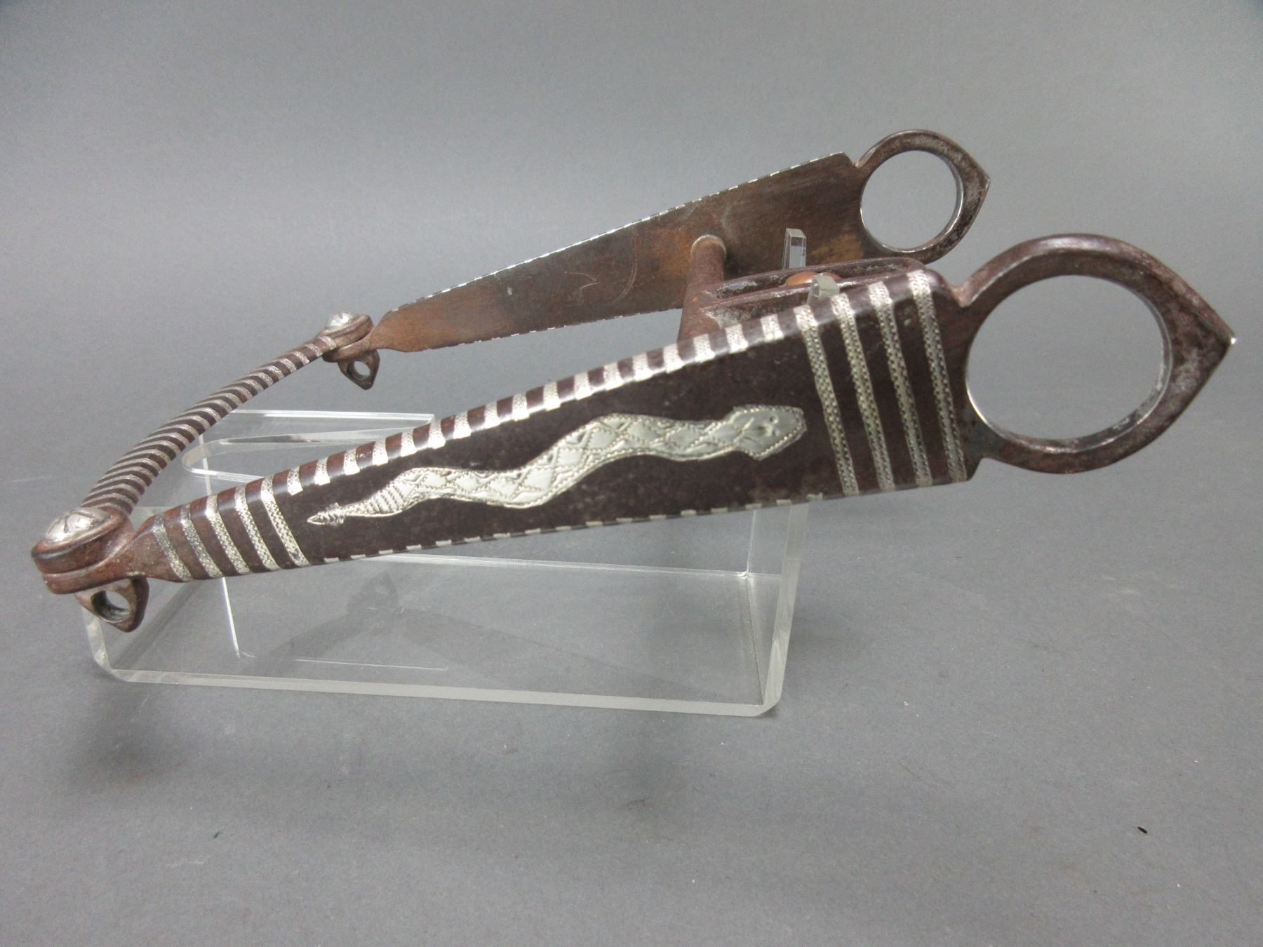Marked BK Miller Bit + Spur 88 Silver Inlaid Bit- El Toro Rattle Snake ...