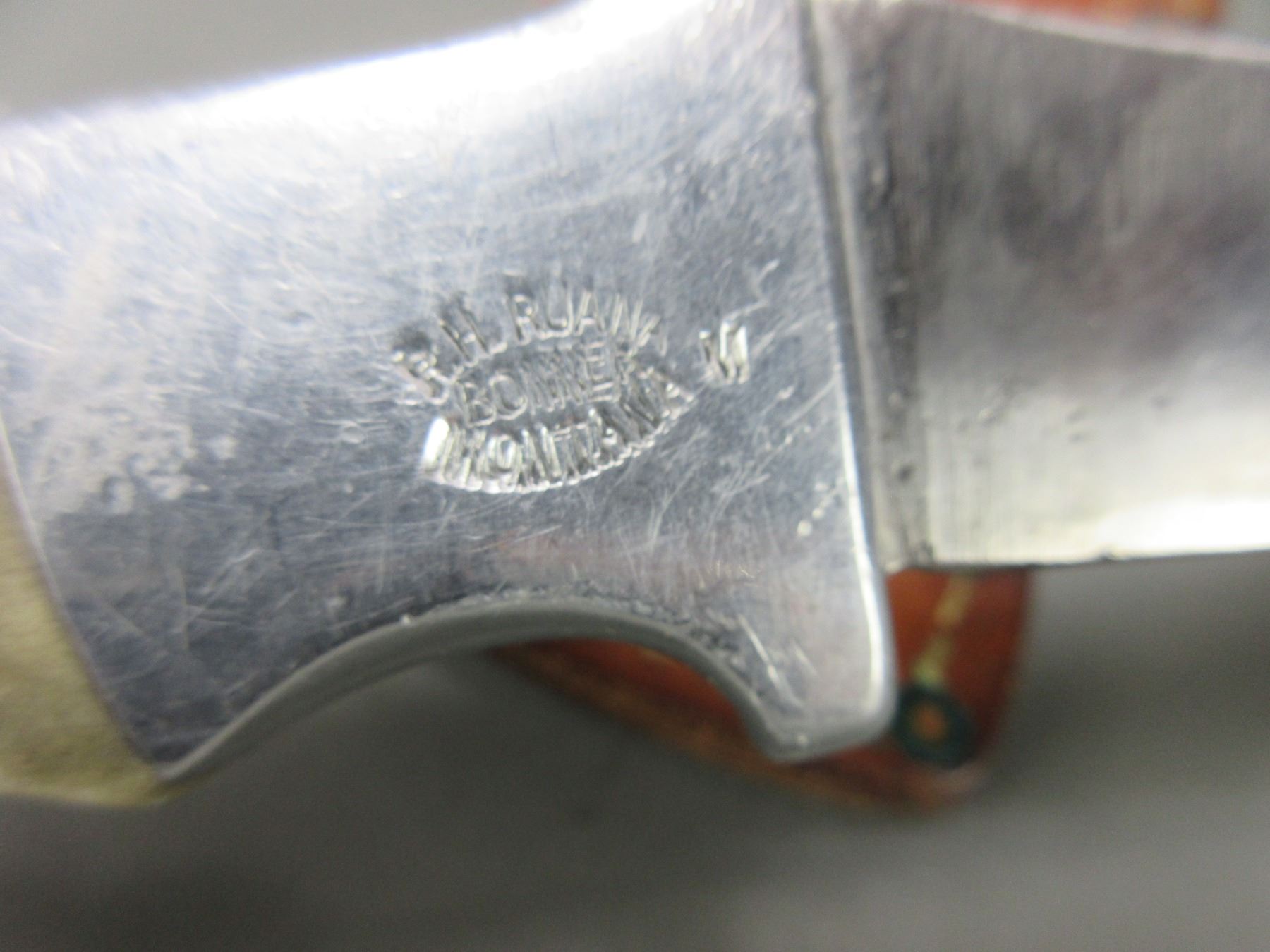 RH Ruana Bonner Montana Hatchet With Original Sheath- "M" Mark- 5" Head ...
