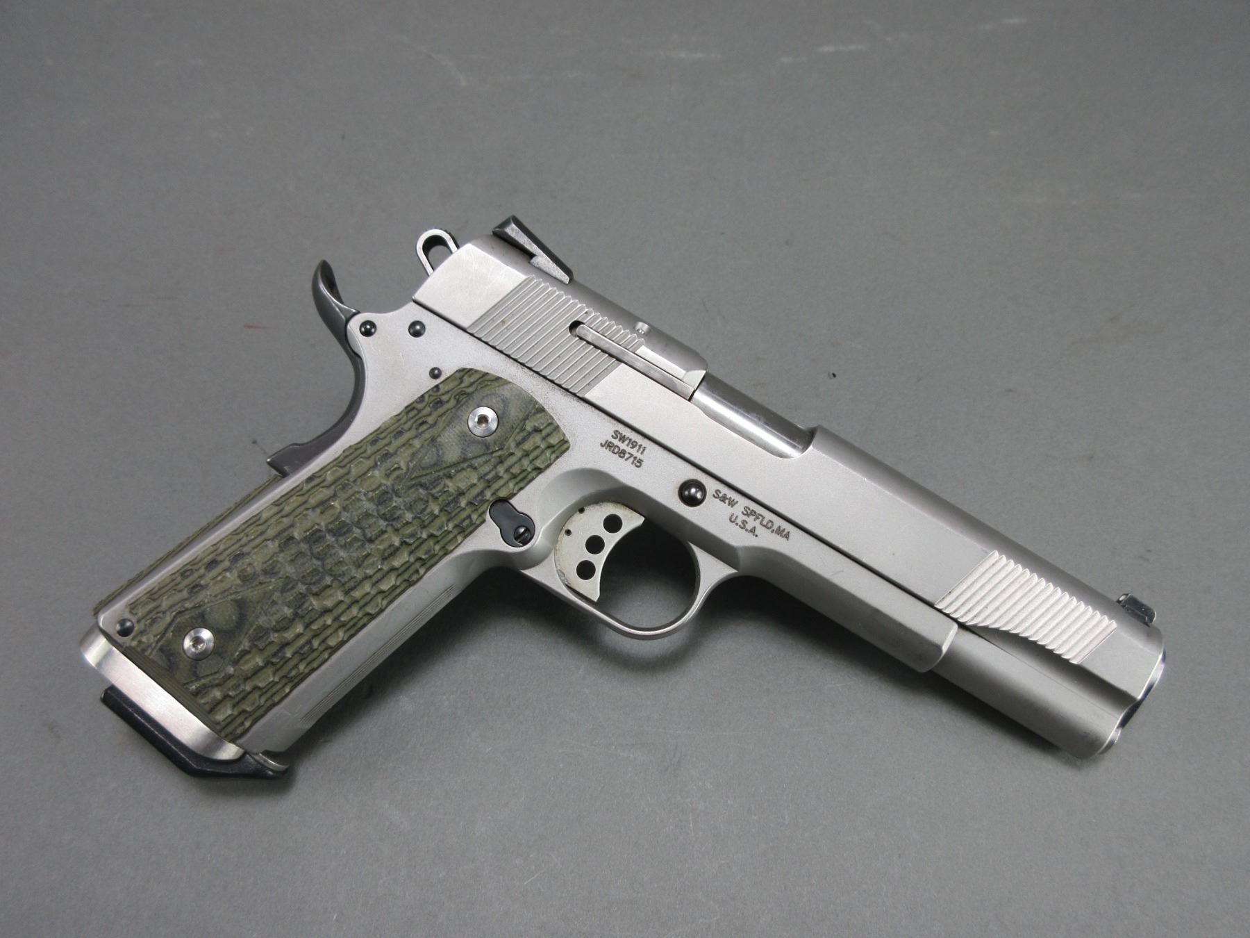 Smith And Wesson Model SW 1911 Stainless Semi-Automatic Pistol- .45 ...