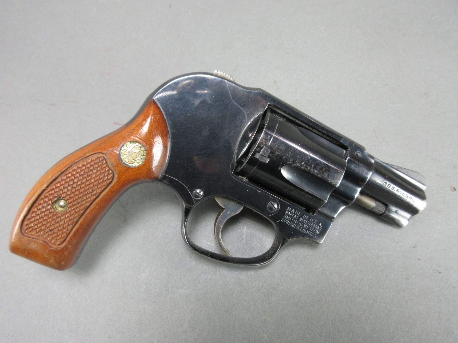 Smith And Wesson Model 49 Hammerless Revolver- .38 Spec- 2" Barrel ...