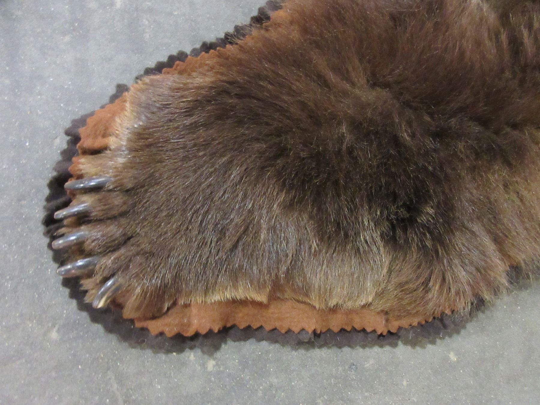 Very Large Double Matted Grizzly Bear Rug- Great Hair- Very Large Skull ...