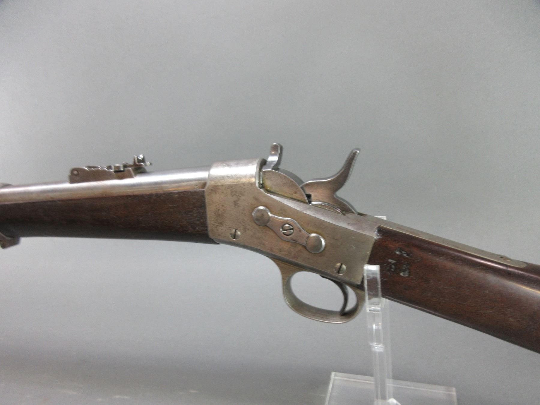 E Remington Sons Rolling Block Rifle- 12.17 X 44- 35 On Stock- 35.25 ...