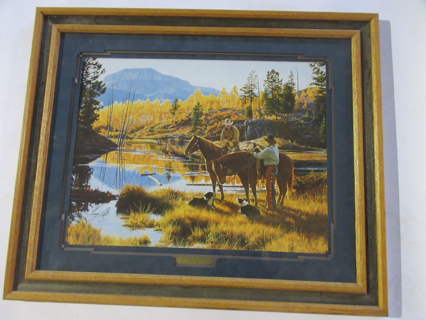 Signed Tim Cox Print- "Autumn Splendor"- 35" X 28"