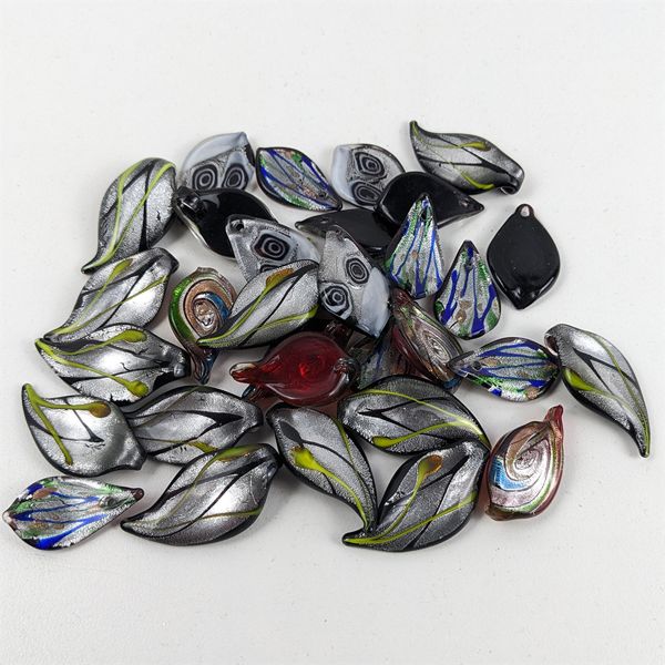 Set Of 33 Hand Blown Glass Pendants