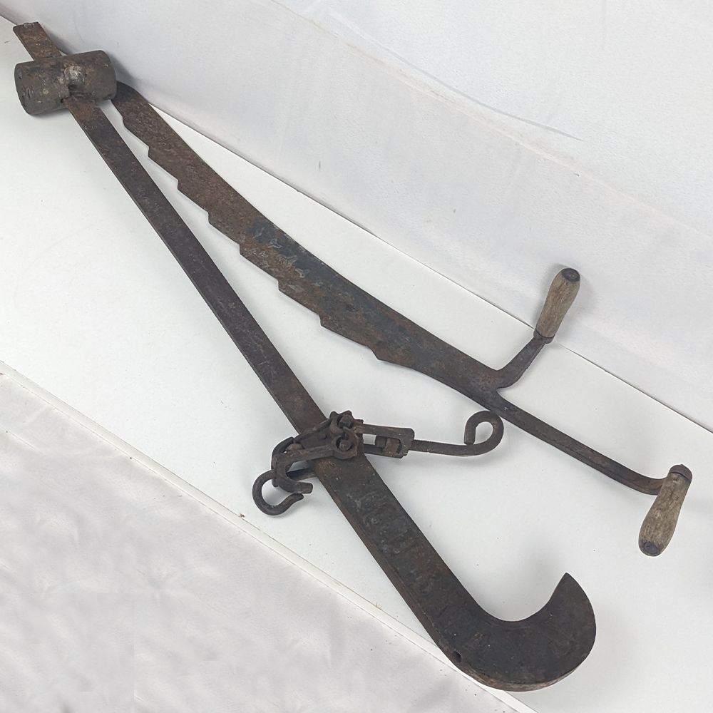 Vintage Farm Beam Scale & Hay Bale Saw