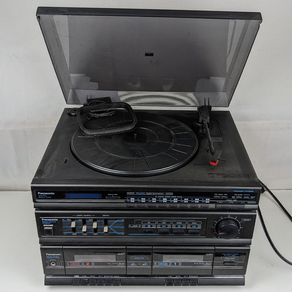Panasonic Stereo System with Turntable - Working