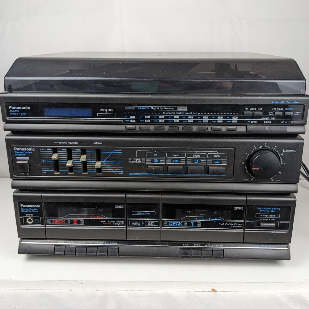 Panasonic Stereo System with Turntable - Working